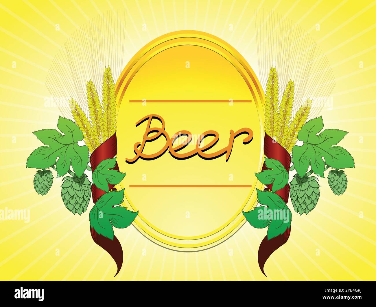 Beer label Vector hops Stock Vector Image & Art - Alamy