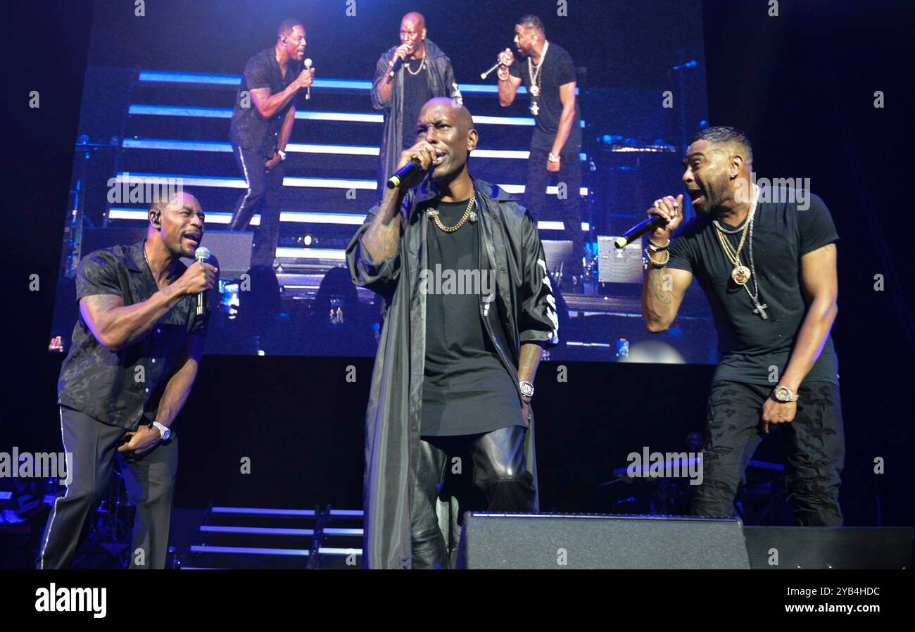 Dallas, USA. 11th Oct, 2024. Tyrese, Ginuwine, Tank (T.G.T.) performs ...