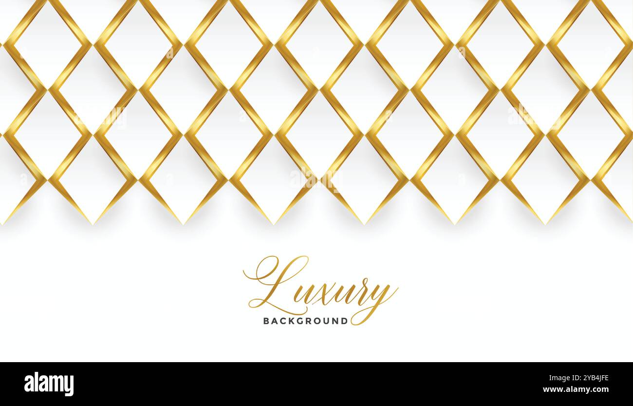 luxury white gold background with diamond shapes Stock Vector Image ...