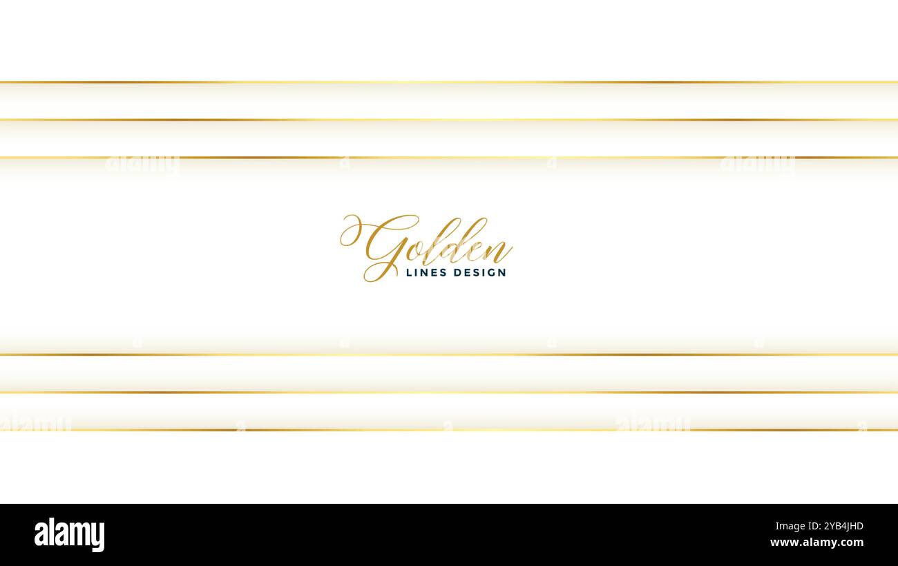 horizontal golden lines nice white background Stock Vector Image & Art ...