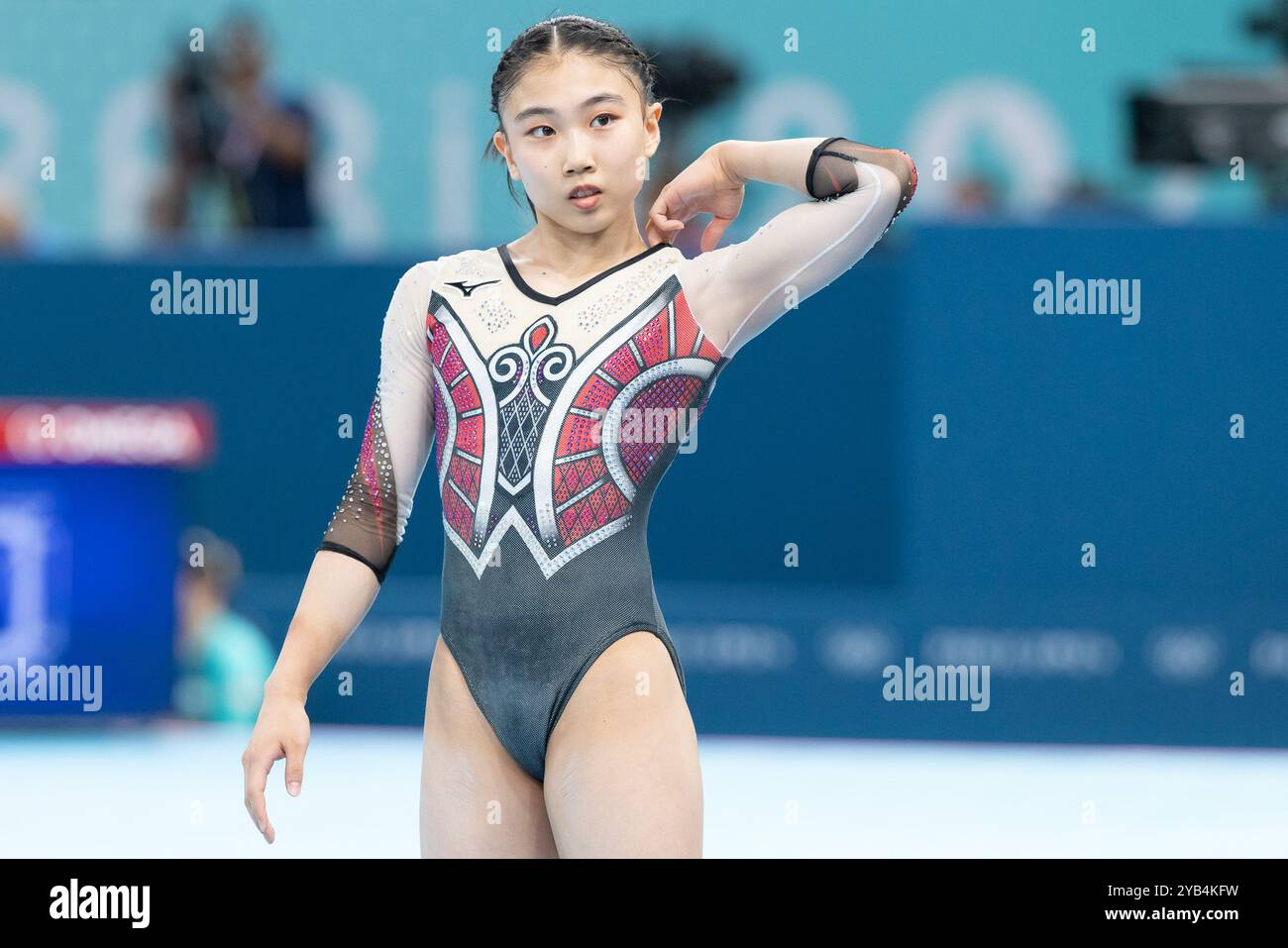 August 01, 2024: Rina Kishi of Japan during the Women's Artistic Gymnastics All-Around during ...