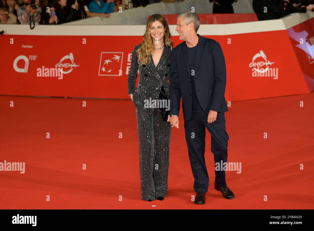 Rome, Italy. 16th Oct, 2024. Vittoria Puccini (l) and Fabrizio Lucci (r ...