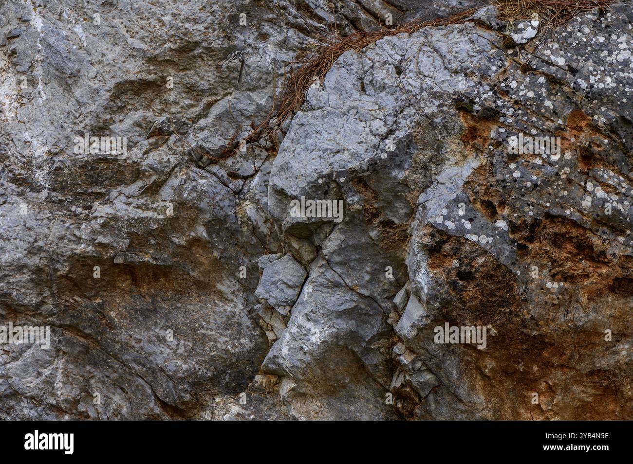The natural formation showcases a weathered rock surface with visible ...