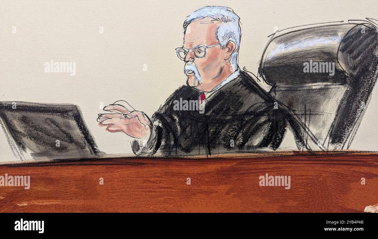Judge Brian Cogan reads his sentence to Genaro Garcia Luna from the ...