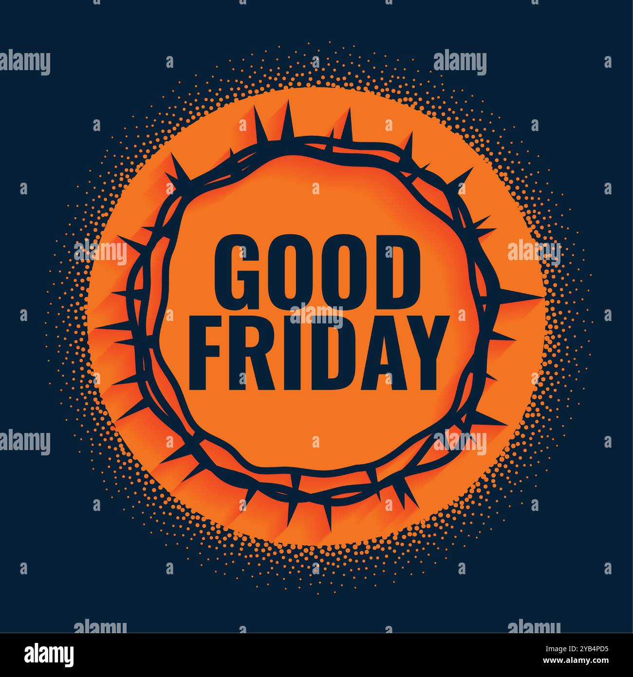 Catholic cross crown thorns Stock Vector Images - Alamy