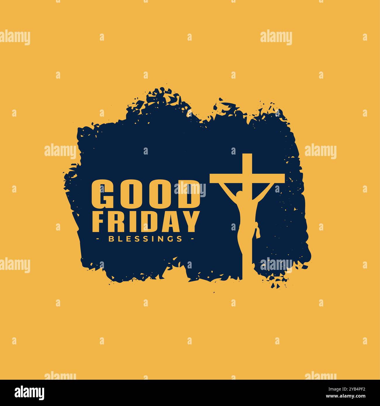 good friday event poster with jesus crucifixion scene Stock Vector ...