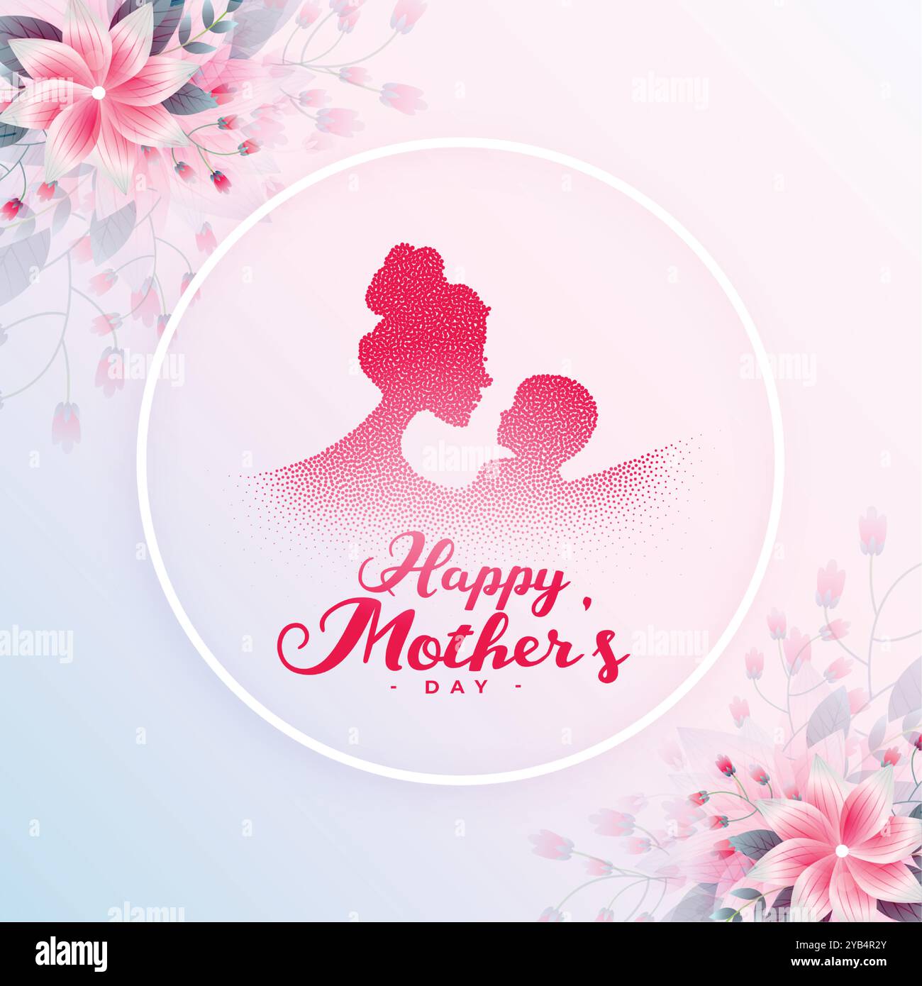 flower style mothers day nice card design Stock Vector Image & Art - Alamy