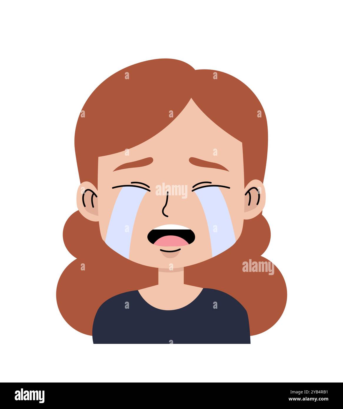 Girl crying frustration head Cut Out Stock Images & Pictures - Alamy