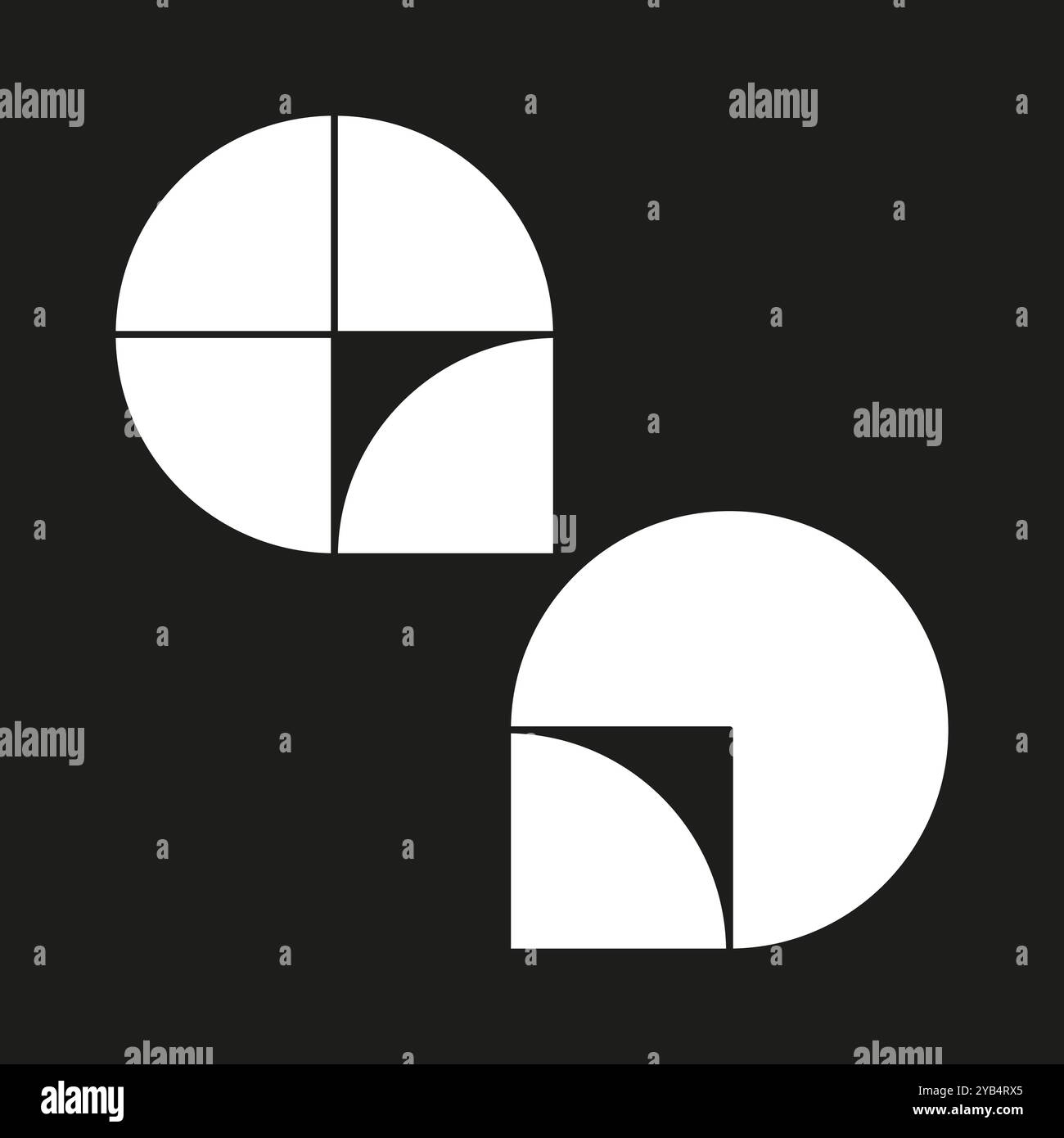 Abstract Geometric Semi Circle Shapes Stock Vector Image & Art - Alamy