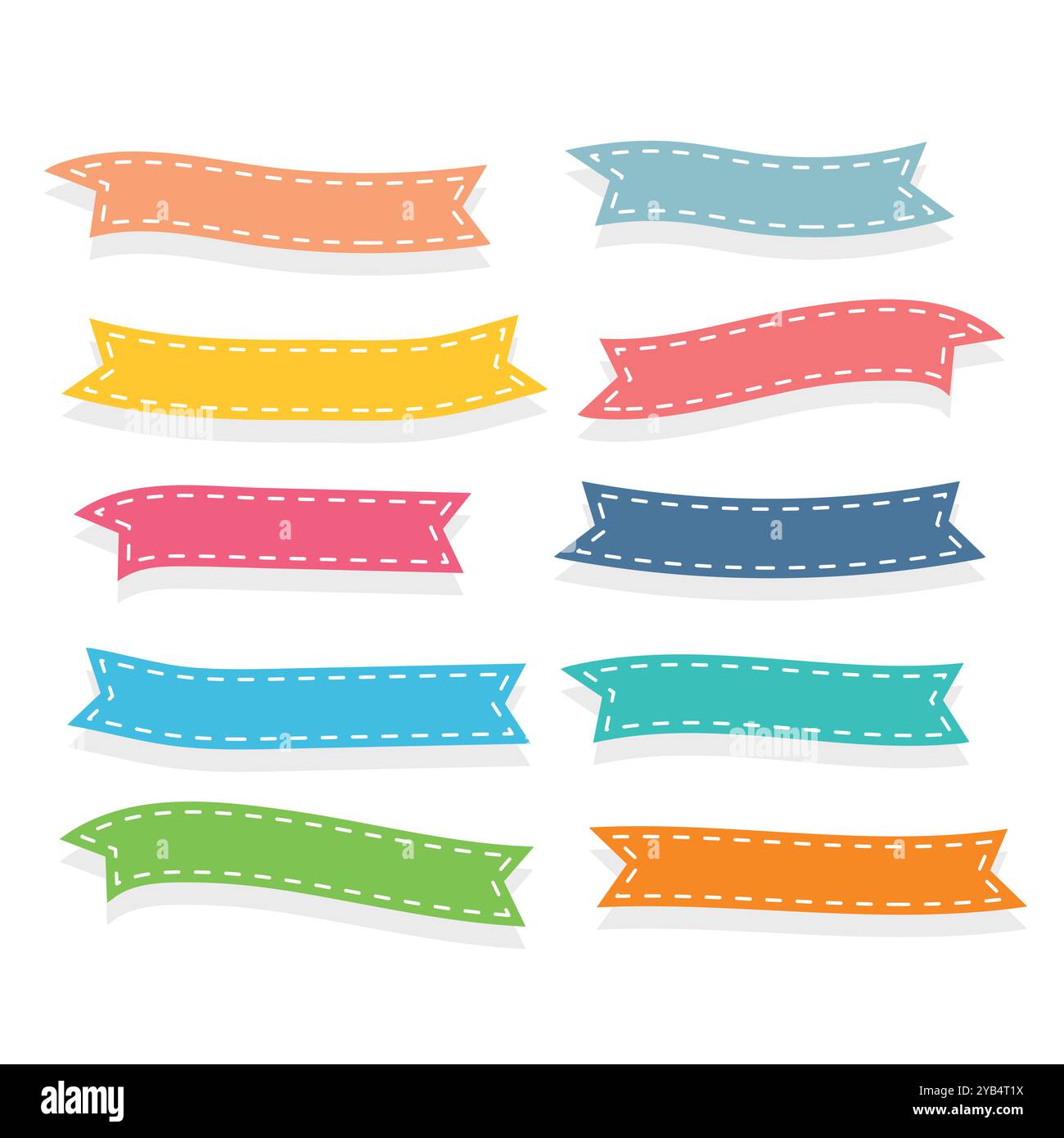 kids style cute ribbons flat set Stock Vector Image & Art - Alamy