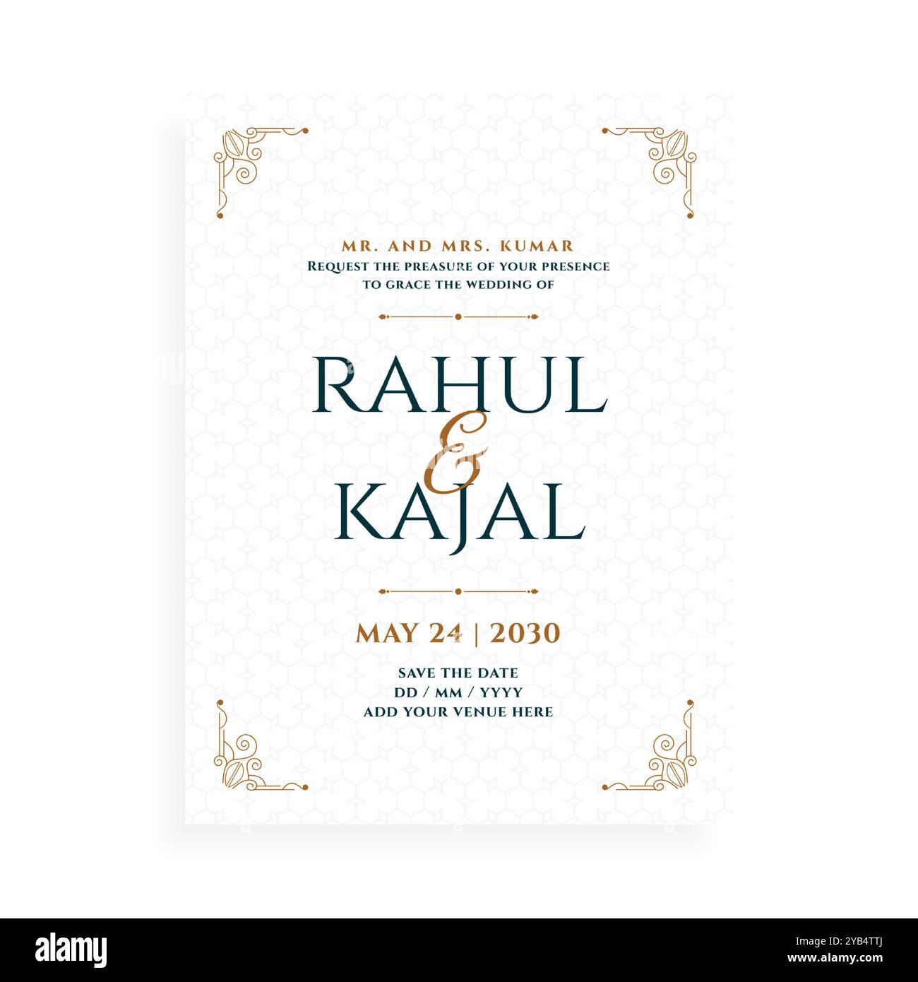 wedding card design in moden indian style Stock Vector Image & Art - Alamy