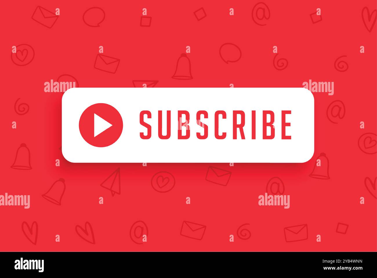 subscribe button on red background Stock Vector Image & Art - Alamy