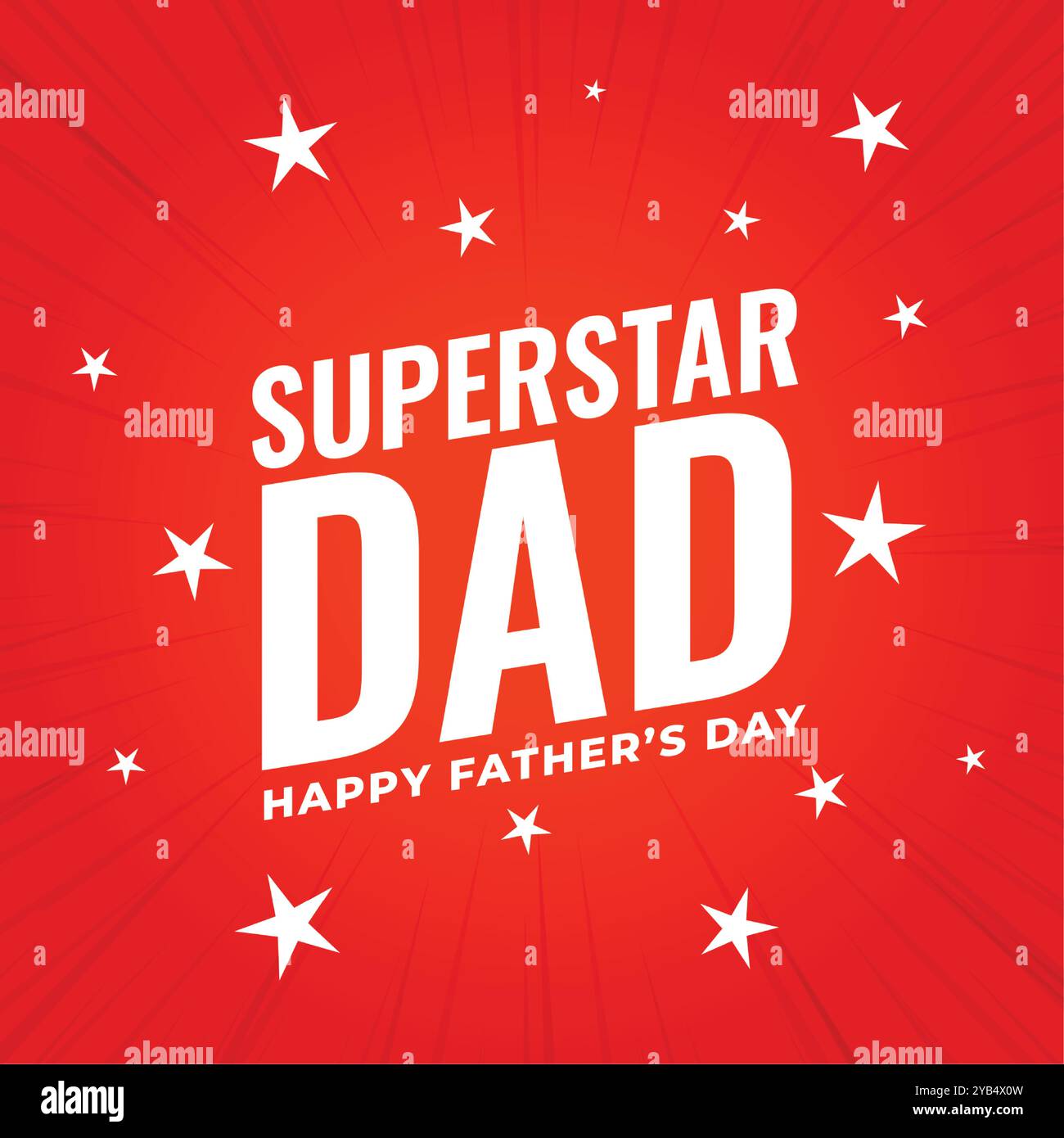 superstar dad happy fathers day red poster design Stock Vector Image ...