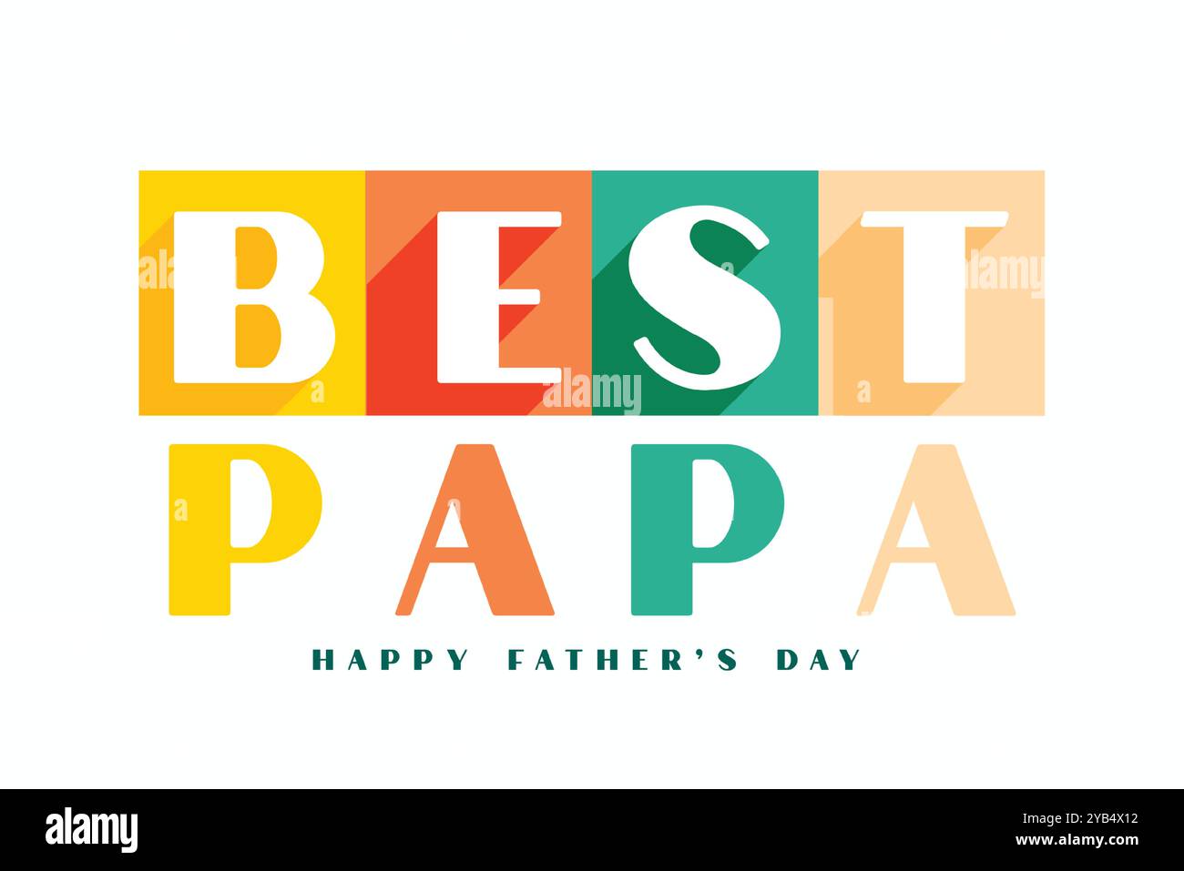 colorful best papa message for fathers day Stock Vector Image & Art - Alamy