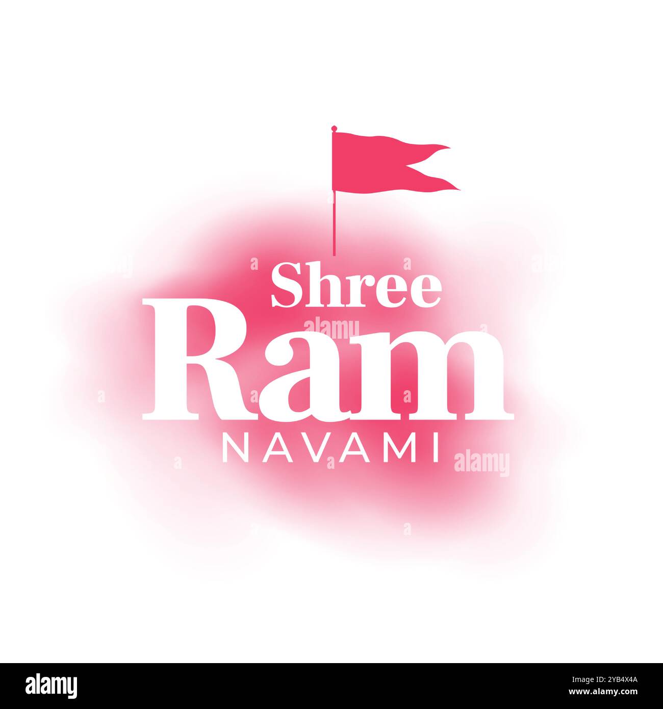 lord ram ramnavami festival greeting with flag Stock Vector Image & Art ...
