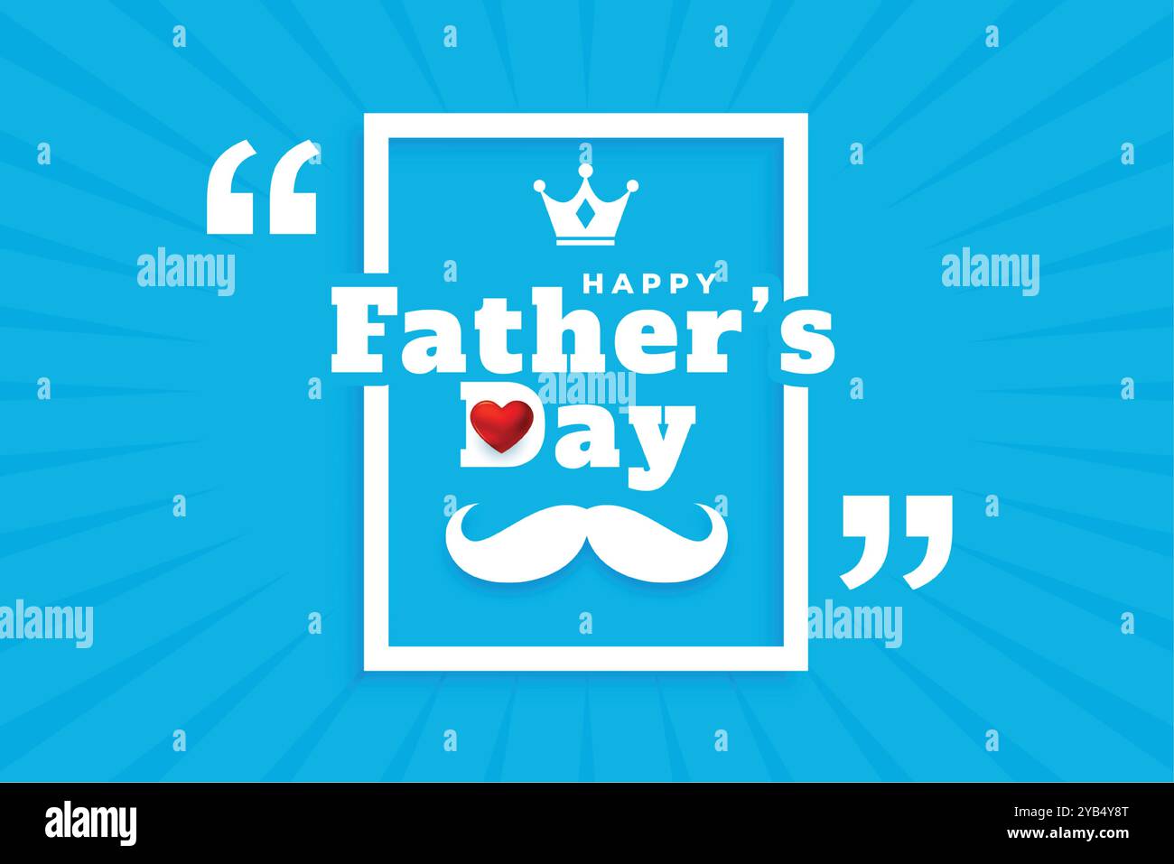 happy father's day blue background in quotation style Stock Vector ...