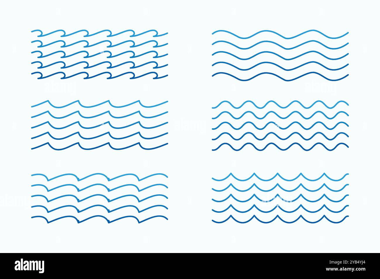 Abstract blue wave patterns Cut Out Stock Images & Pictures - Alamy