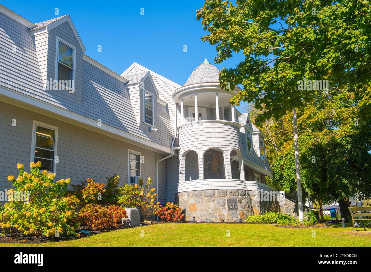 Hull Public Library at 9 Main Street in Hull Village in Hingham Bay ...