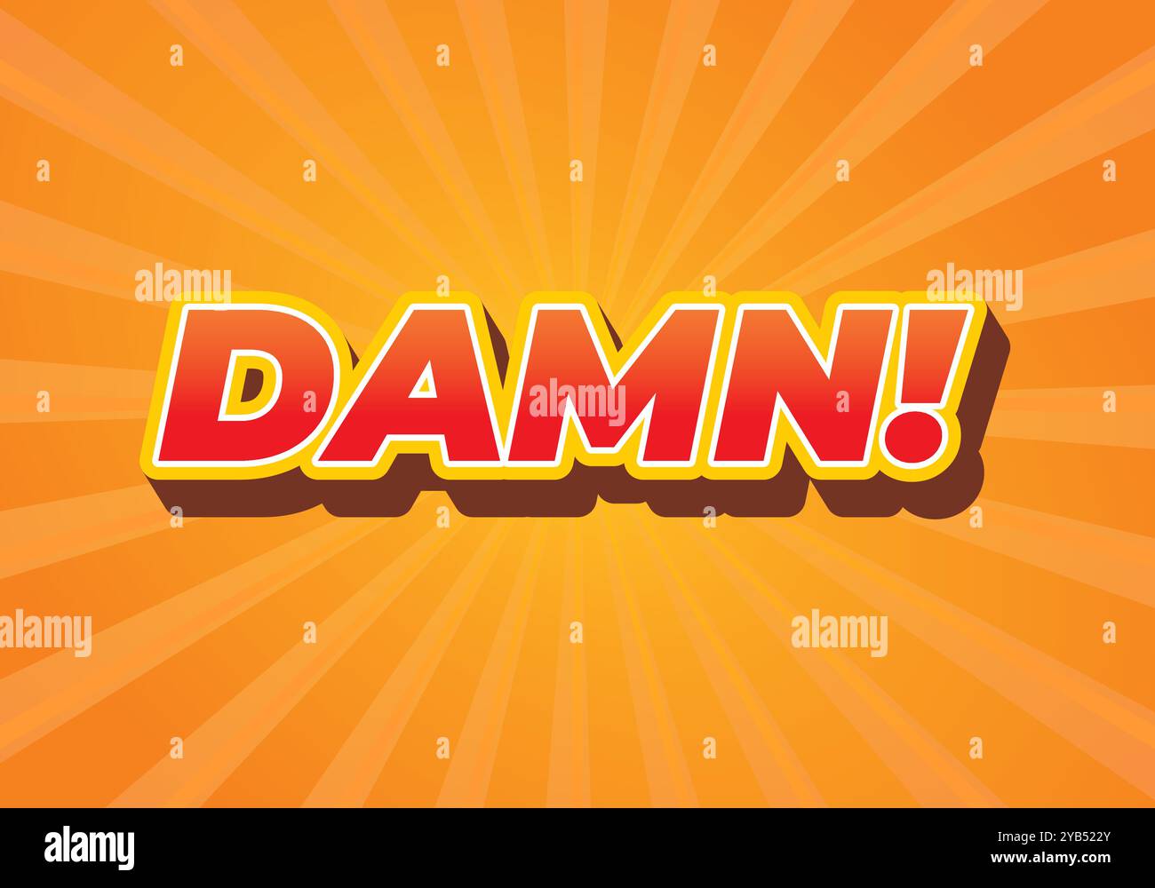 Damn. Text effect design with modern color and 3D look Stock Vector ...