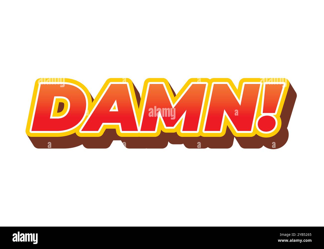 Damn. Text effect design with modern color and 3D look Stock Vector ...