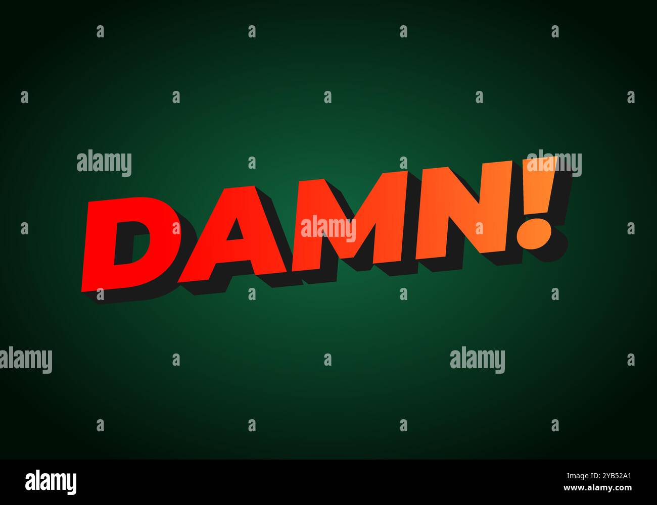 Damn. Text effect design with modern color and 3D look Stock Vector ...