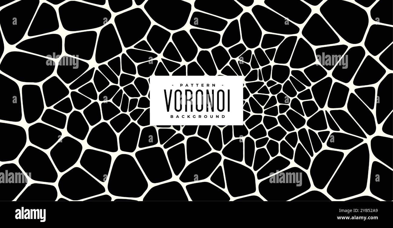abstract black and white voronoi pattern texture background Stock Vector Image & Art - Alamy