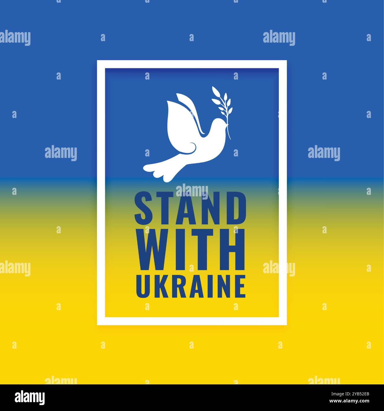 stop war and stand with ukraine concept poster for social media Stock ...