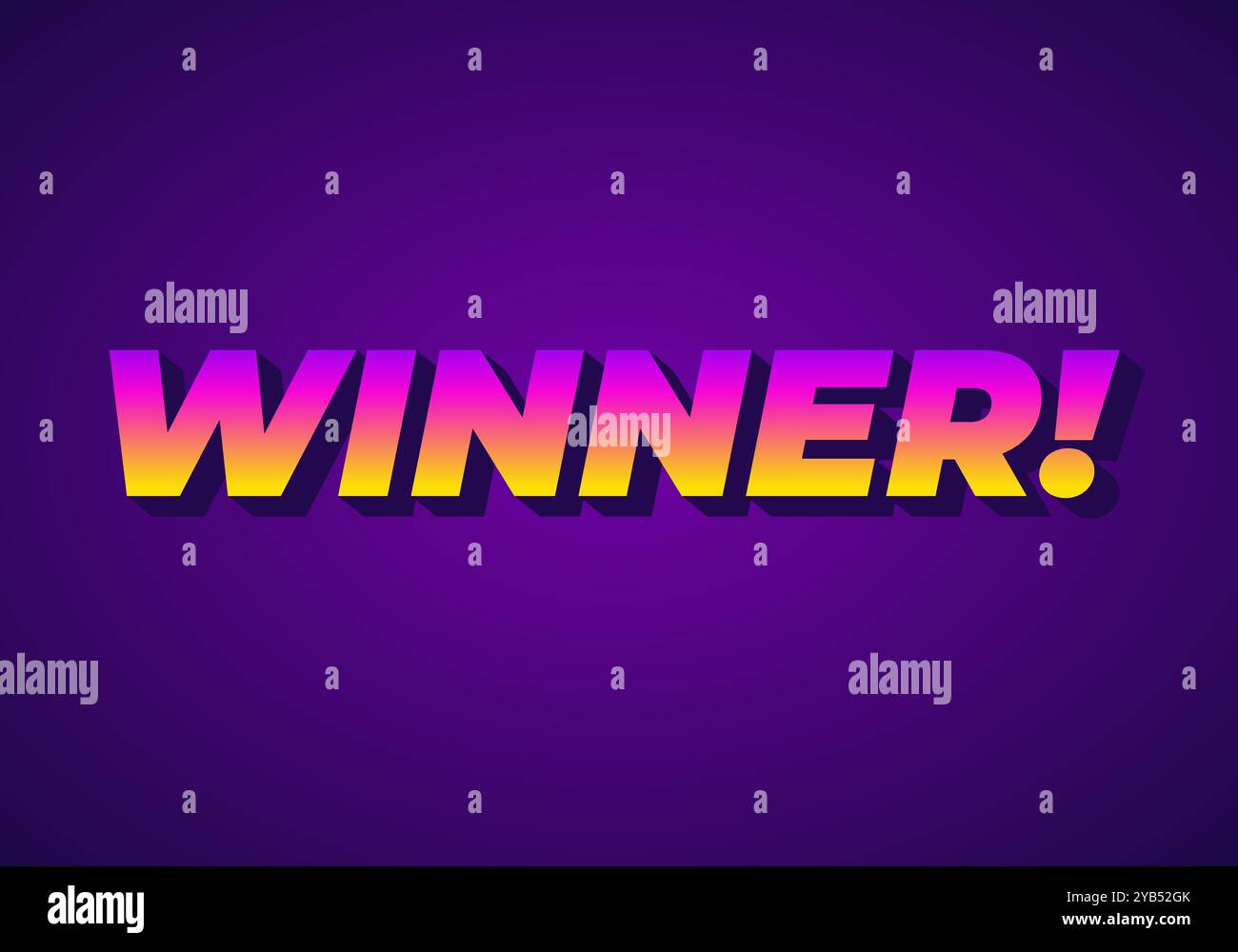 Winner. Text effect design with modern color in 3D style Stock Vector ...