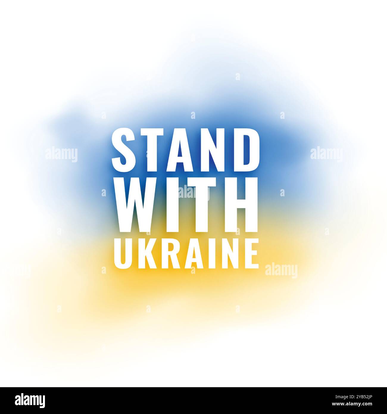 ukraine flag color smoke with stand with ukraine poster Stock Vector ...