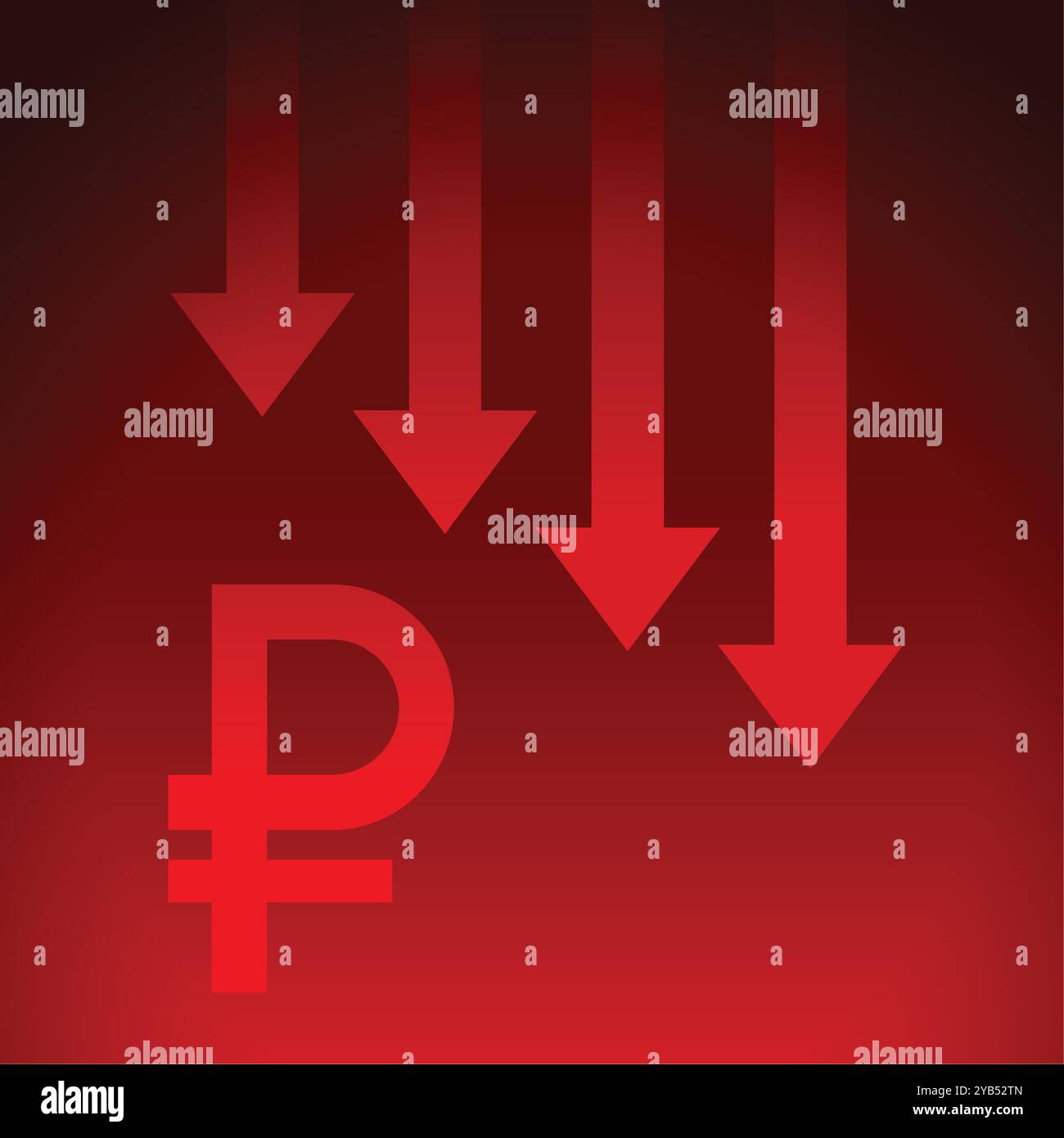 russian ruble collapse with downfall red arrow Stock Vector Image & Art ...