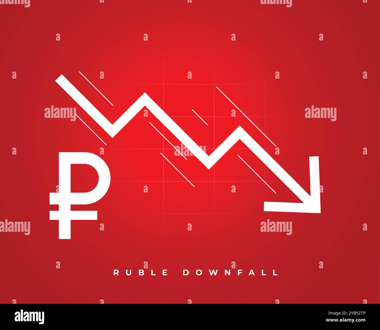 falling ruble crisis red background Stock Vector Image & Art - Alamy