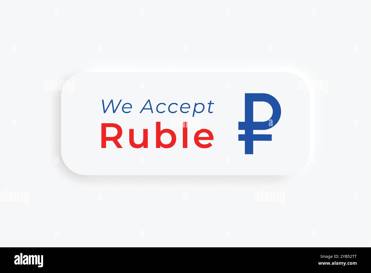 we accept ruble button design Stock Vector Image & Art - Alamy