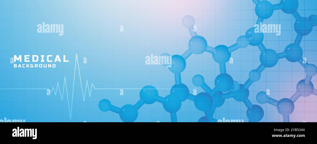 medical molecules chemistry science banner design Stock Vector Image ...