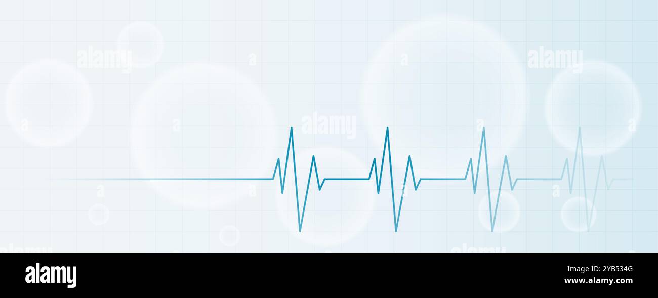 healthcare medical concept banner with lifeline Stock Vector Image ...