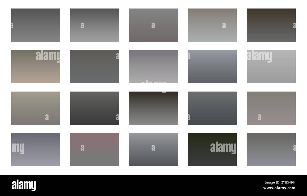 metallic gray gradients combination swatches Stock Vector Image & Art ...