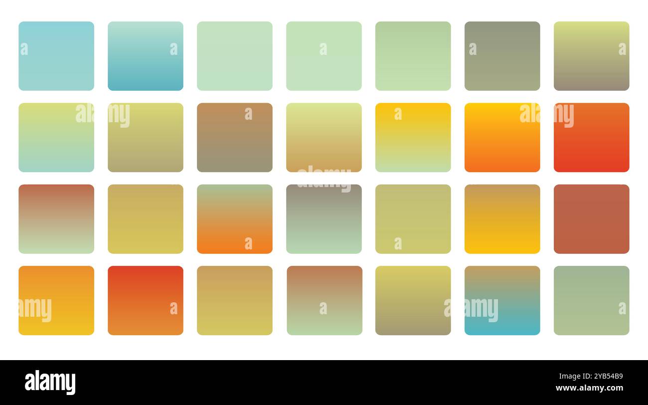 colorful warm colors gradients big set Stock Vector Image & Art - Alamy