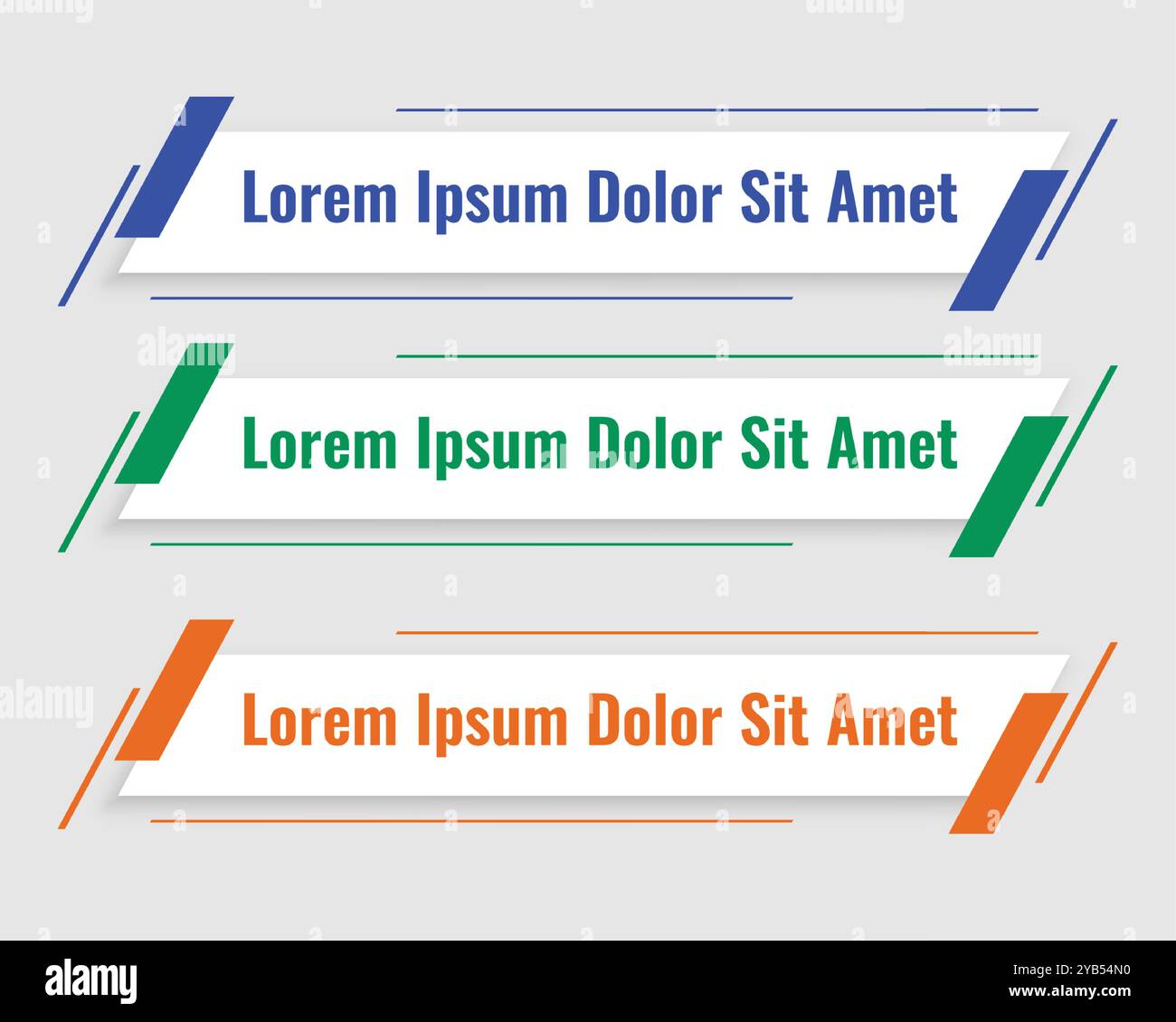 geometric lower third modern banner template design Stock Vector Image ...