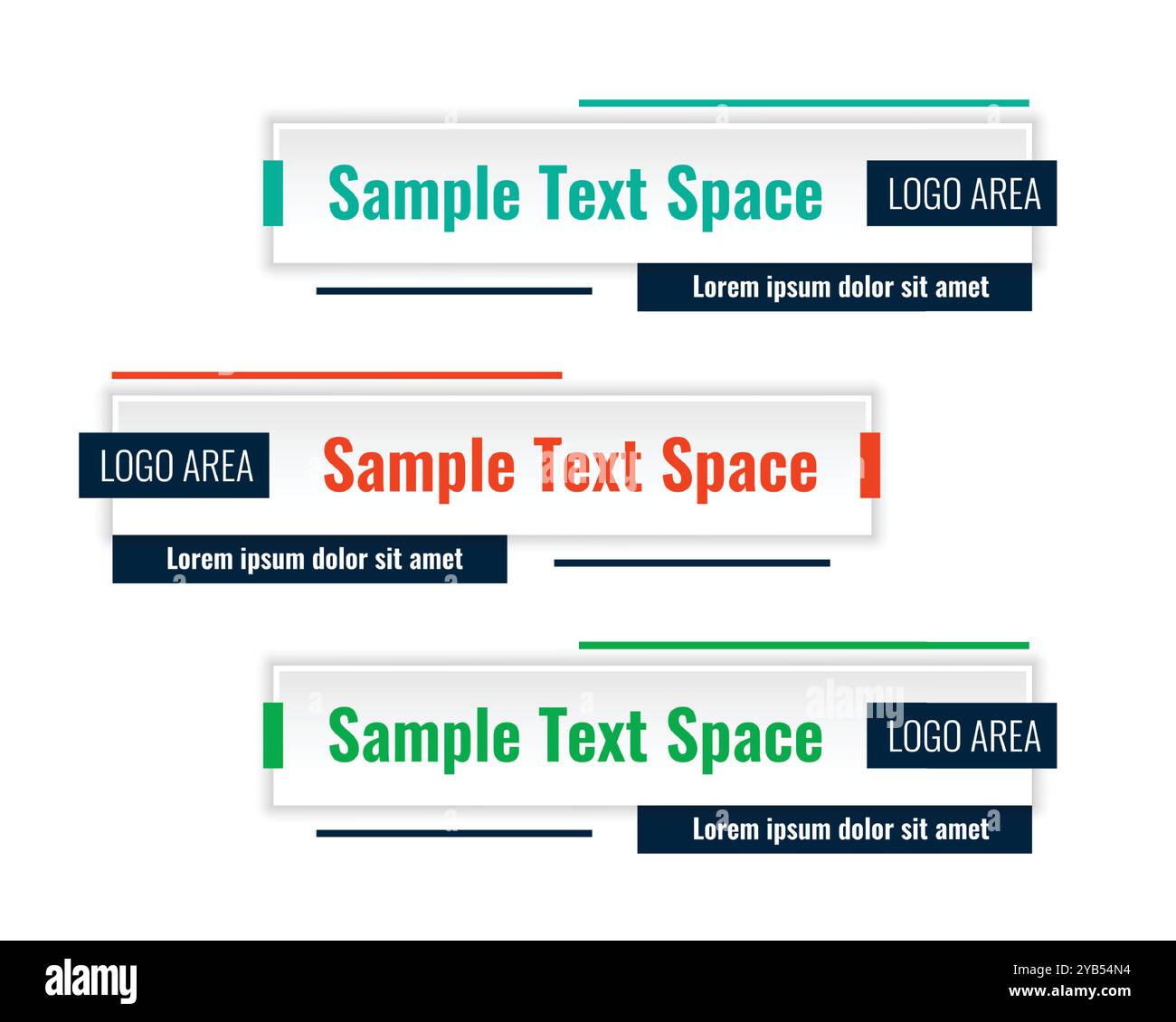 rectangular lower third banners template set Stock Vector Image & Art ...