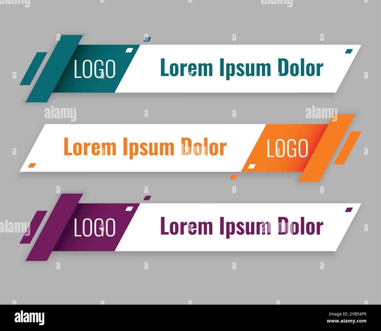 set of modern lower third banner design Stock Vector Image & Art - Alamy