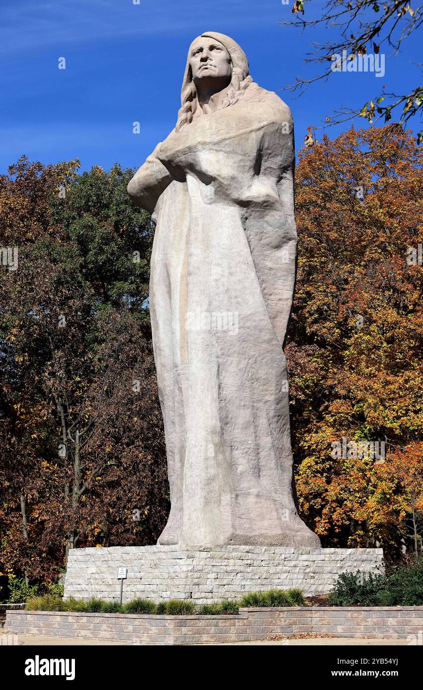 Oregon, Illinois, USA. 16th Oct, 2024. The 'Eternal Indian' also called ...