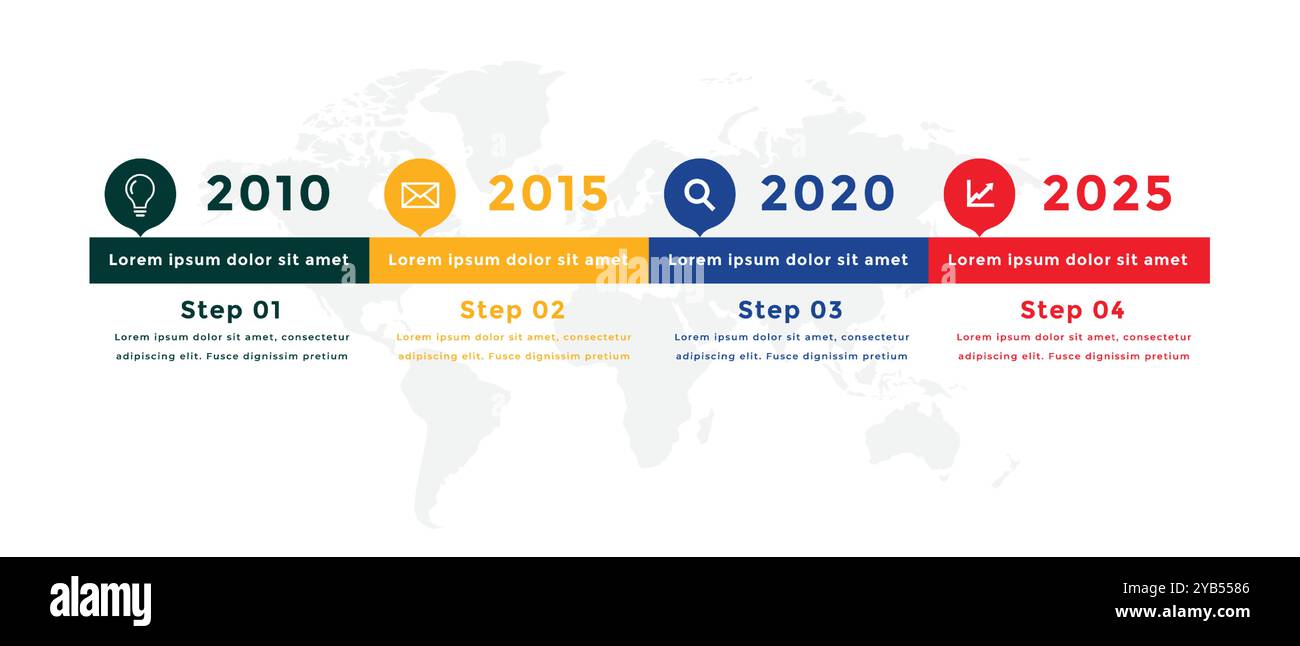 yearly business timeline infographic template Stock Vector Image & Art ...