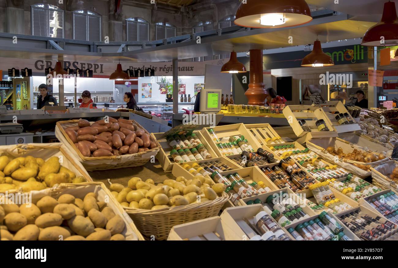 Historic market hall Marche couvert, Colmar, Alsace, France, Europe ...