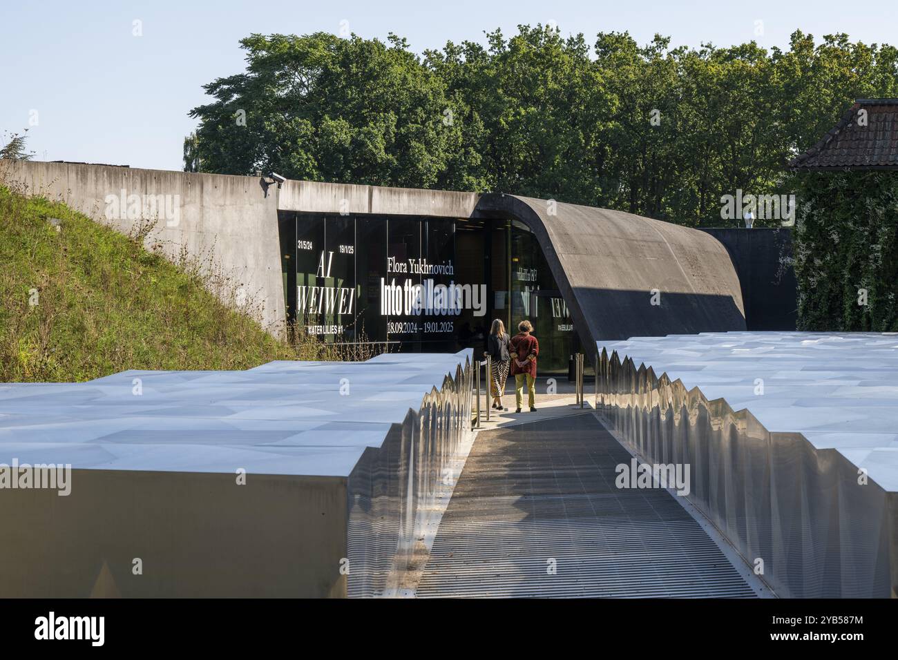 Entrance area designed by the Iraqi-British star architect Zaha Hadid ...