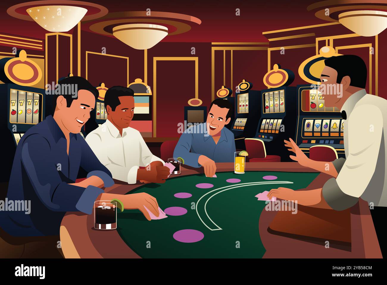 Man playing cards in Stock Vector Images - Alamy