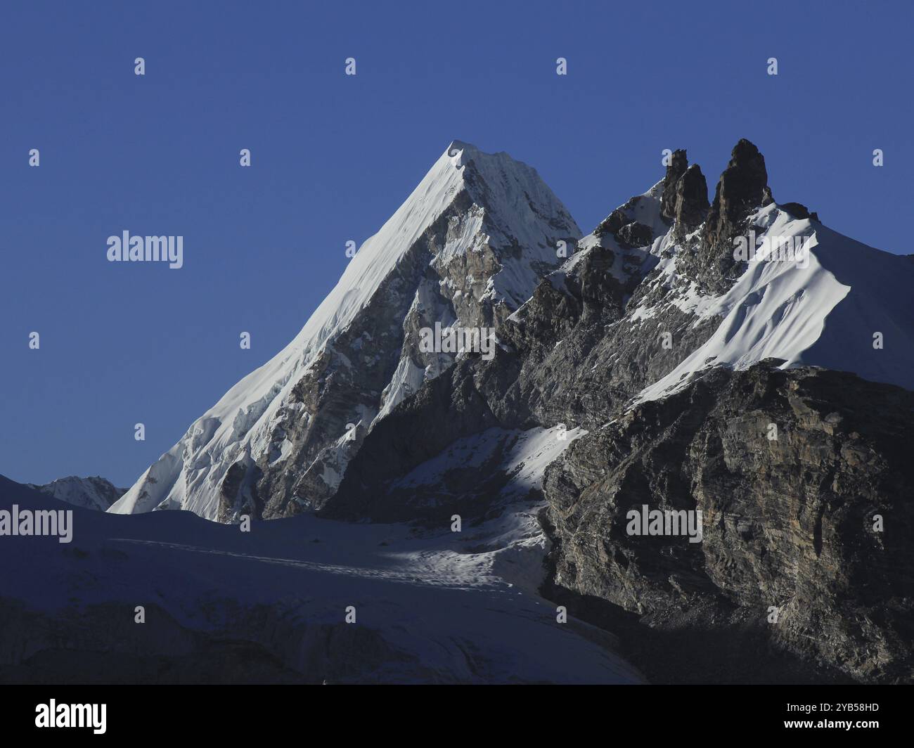High peaks seen from Gokyo Ri, Nepal, Asia Stock Photo - Alamy