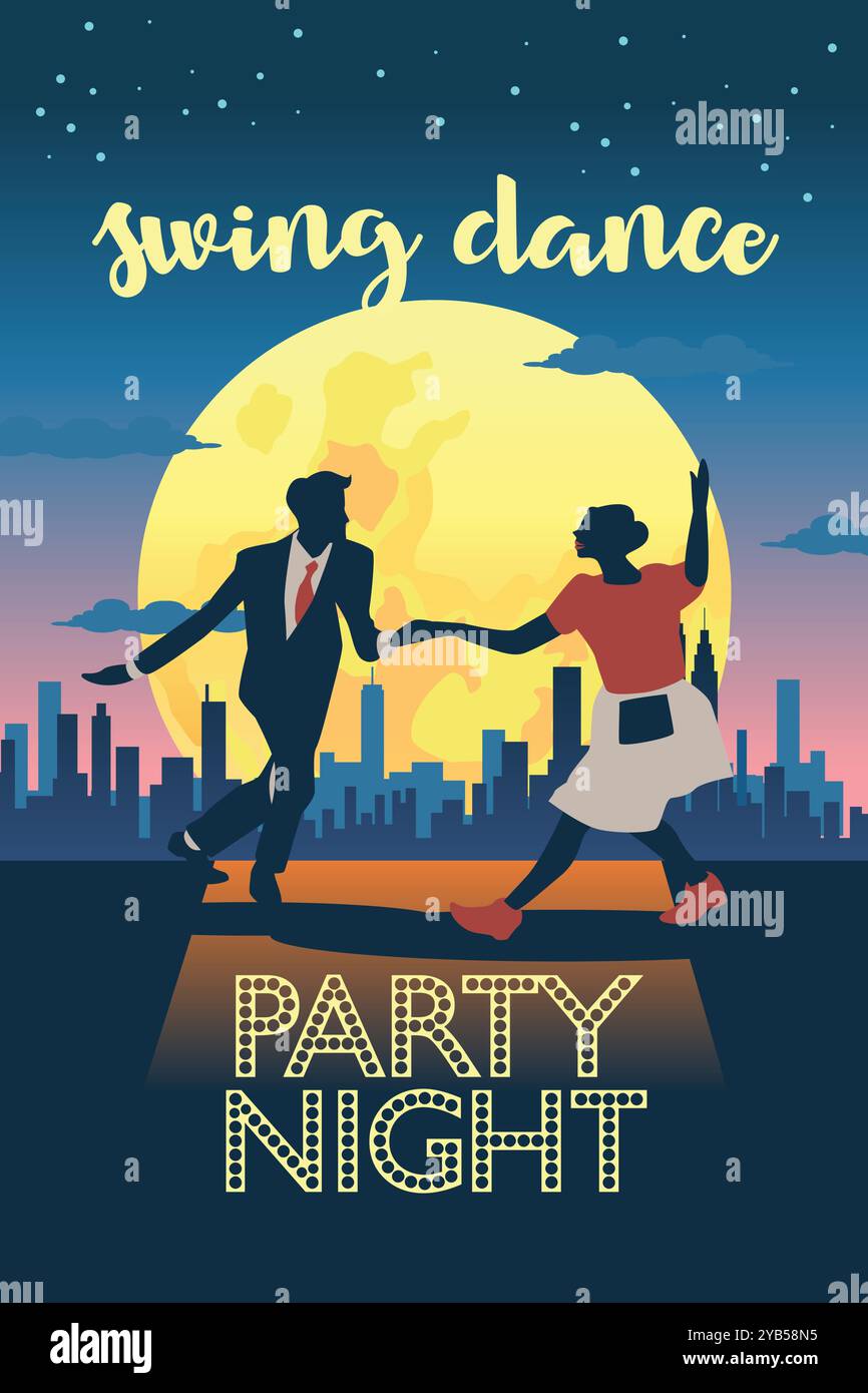 Swing dance illustration hi-res stock photography and images - Alamy