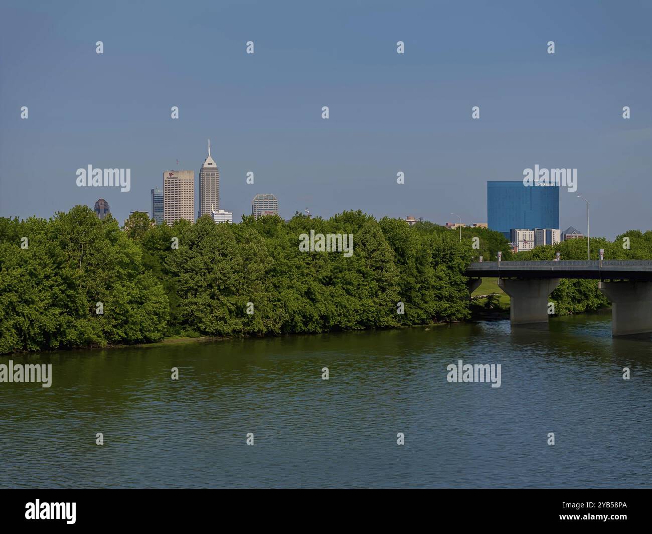 Aerial view of Indianapolis, colloquially known as Indy, is the state ...