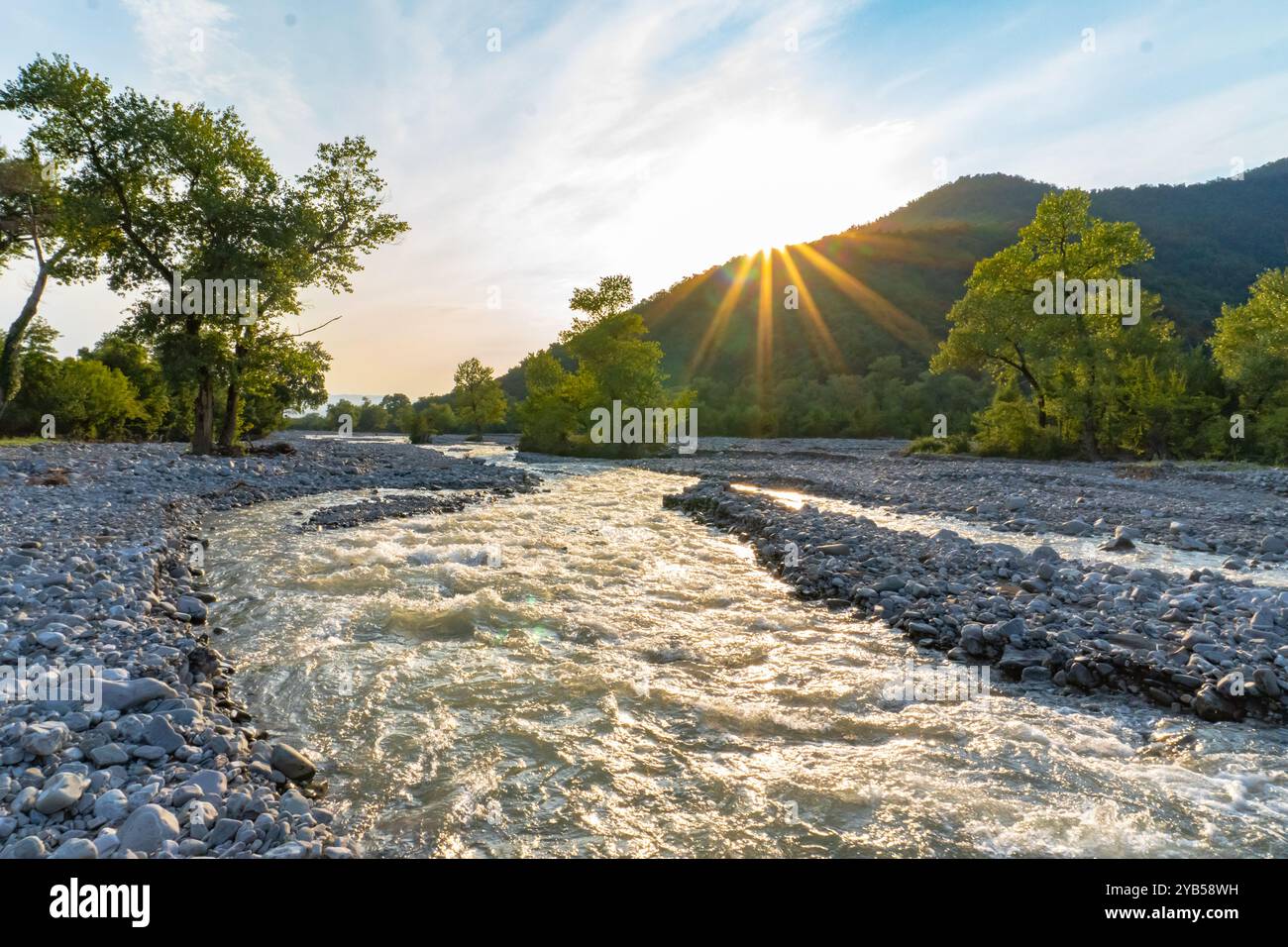 River Flows from the Greater Caucasian Mountains. Oguz, Azerbaijan ...