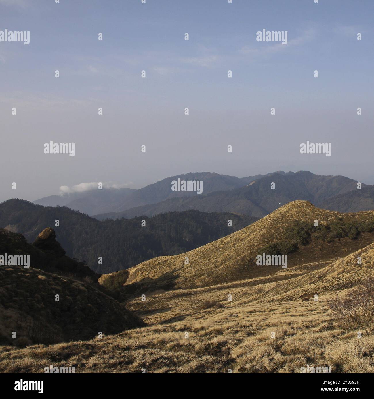 Mohare Danda and other hills seen from Muldai View Point, Nepal, Asia ...