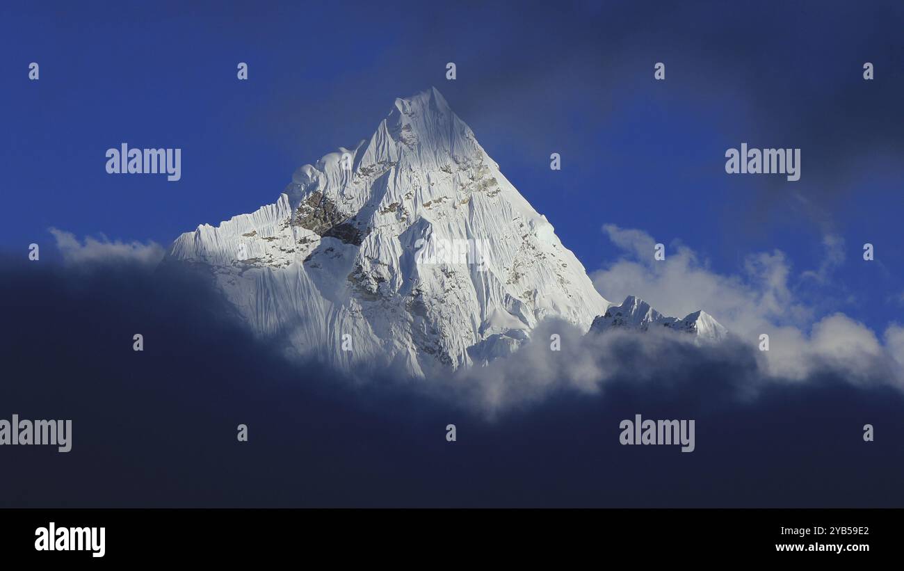 Snow covered peak of Mount Ama Dablam, Nepal, Asia Stock Photo - Alamy